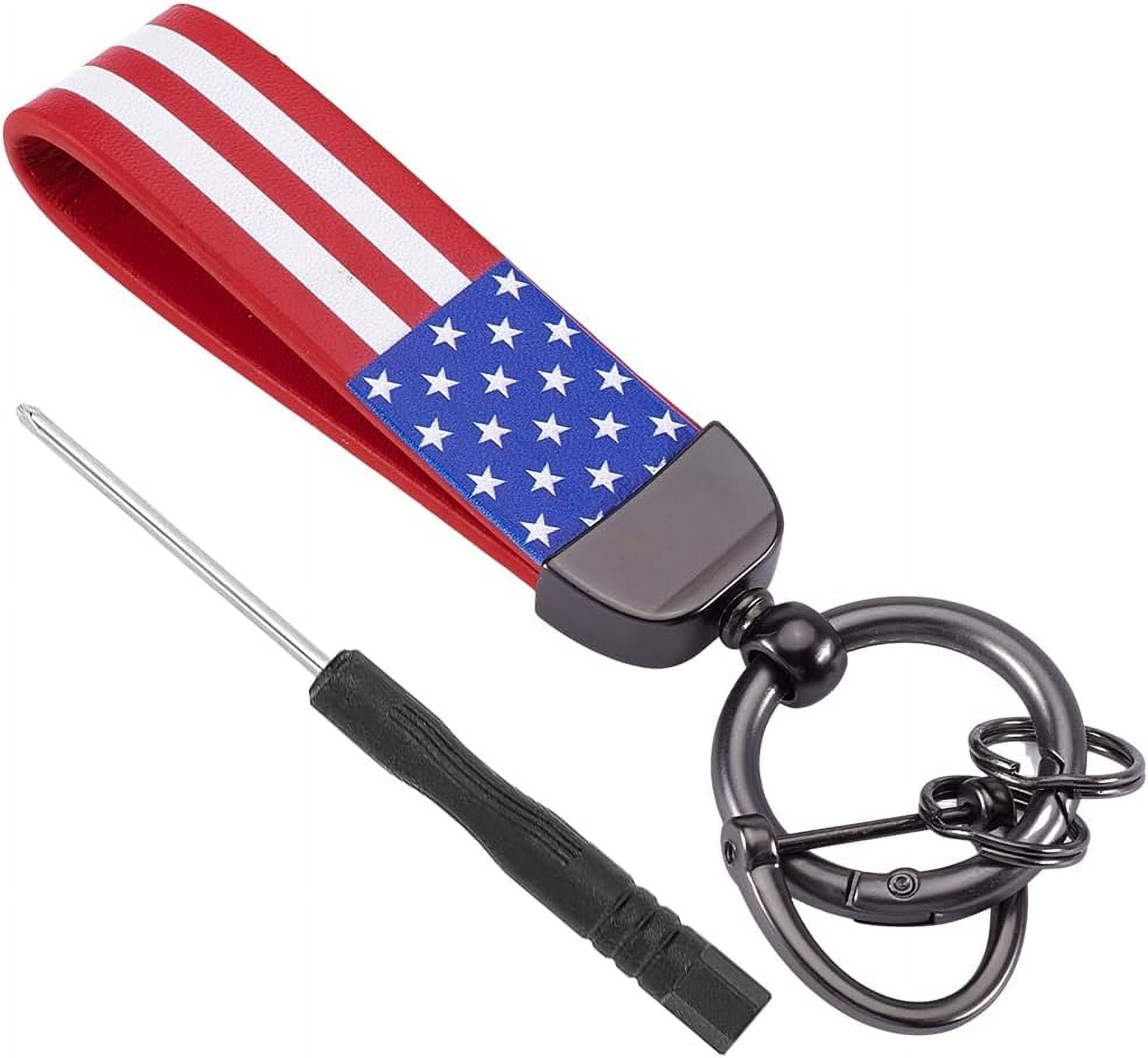 Imitation Leather Keychain Holder with Alloy Findings and Screwdriver ...