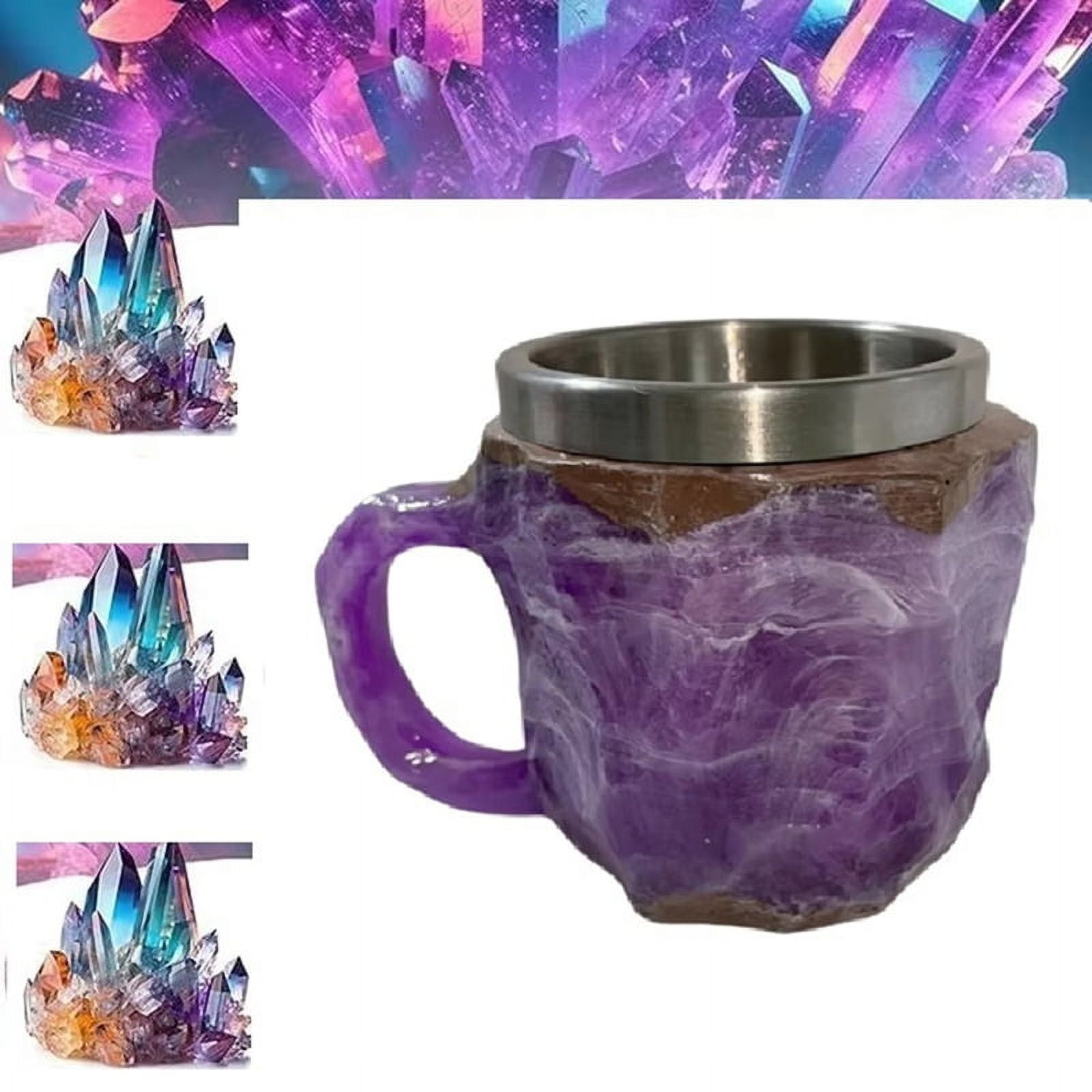 Imitation Mineral Crystal Coffee Cup Luxury Imitation Mineral Colored ...