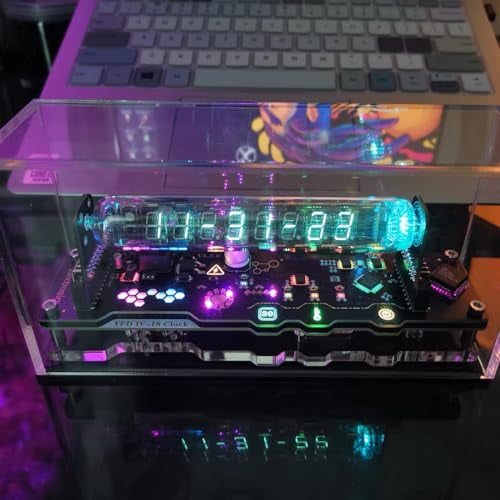 Imitation Nixie Tube Clock Fluorescent Tube Clock Cyberpunk Ornaments ...