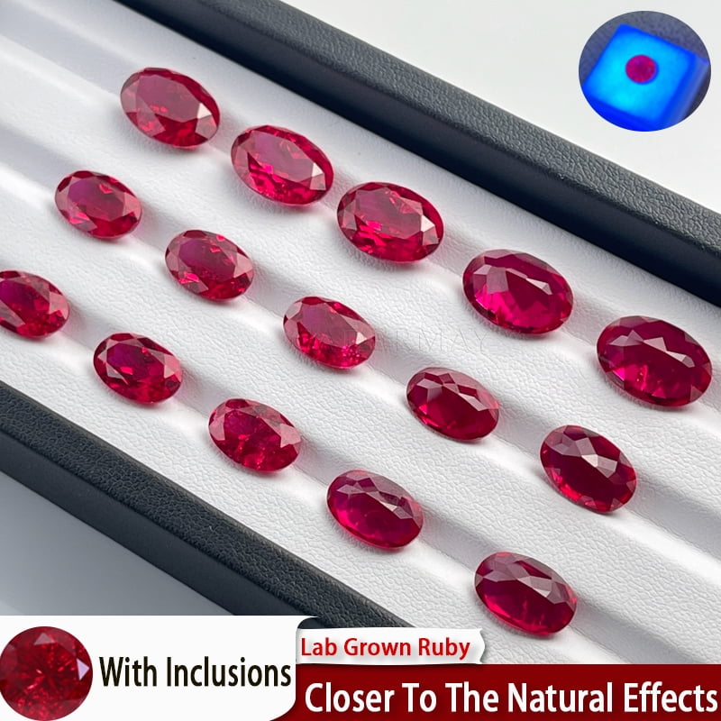 Imitation Of Natual 5# Lab Grown Ruby 23.5ct 15x20mm Oval Shape With ...