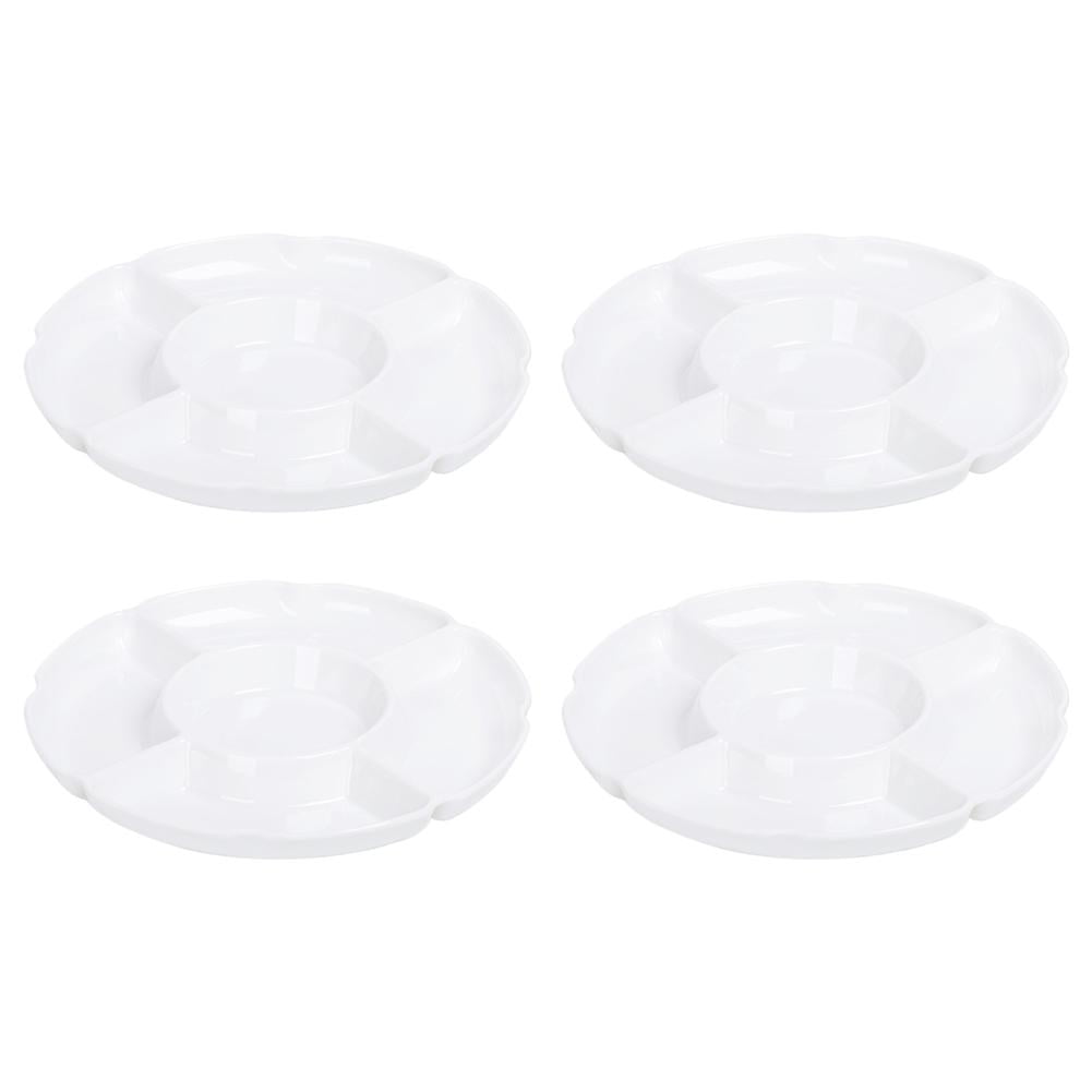 Imitation Porcelain Candy Dish Food Plate Cake Plate Compartment ...