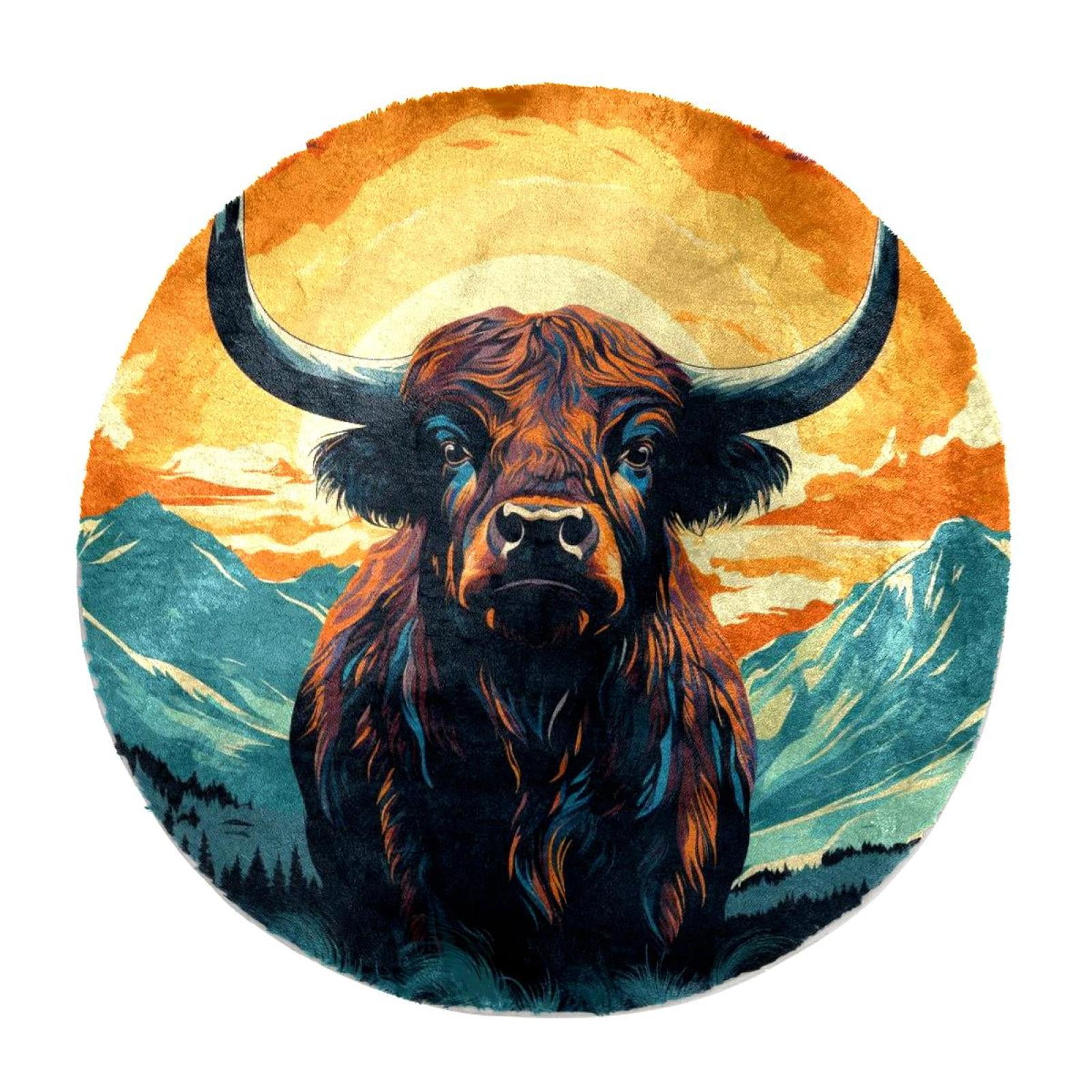 Imitation Rabbit Fur Round Floor Mat, Soft Simple Living Room Coffee ...