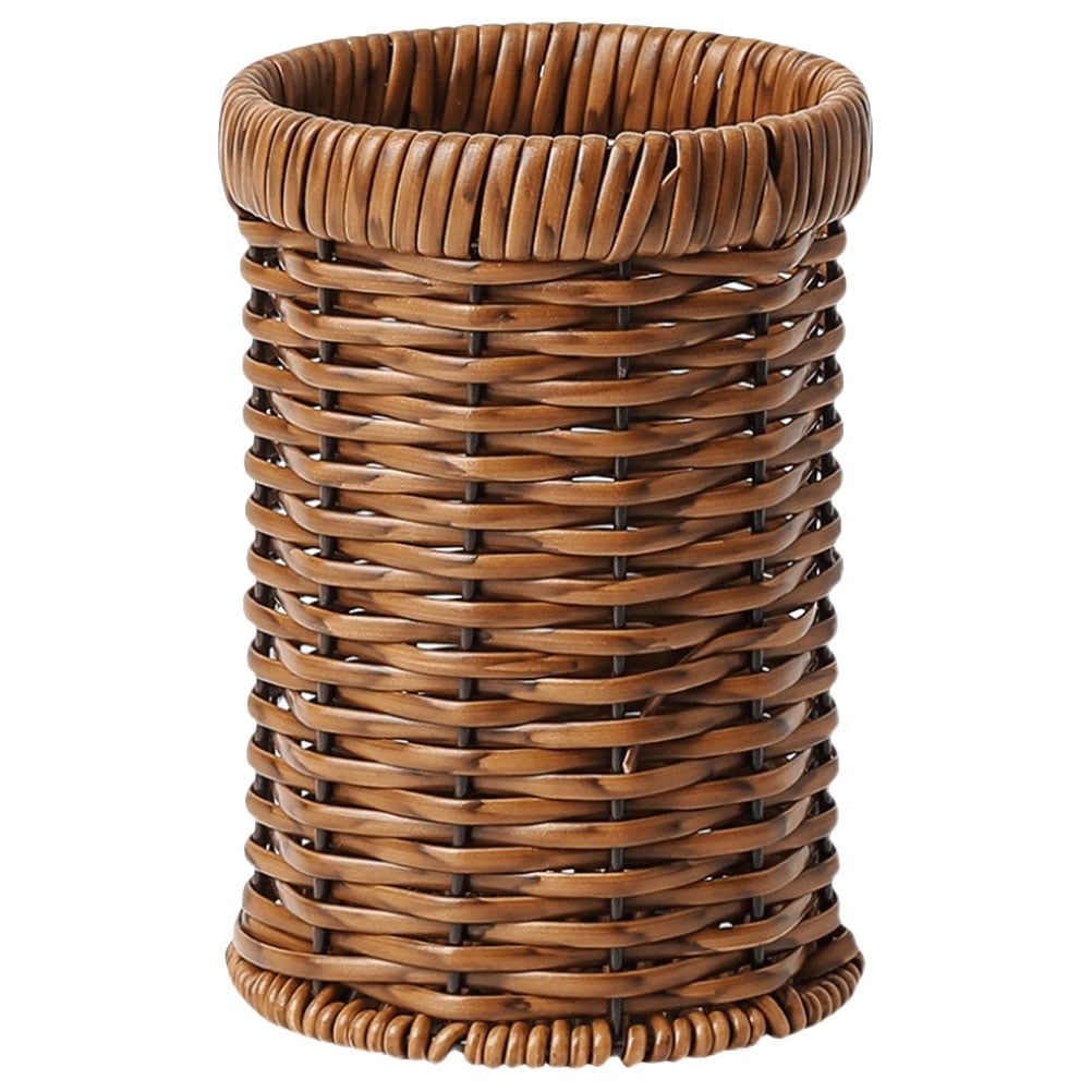 Imitation Rattan Chopstick Holder Woven Basket Flatware Spoon Fork ...