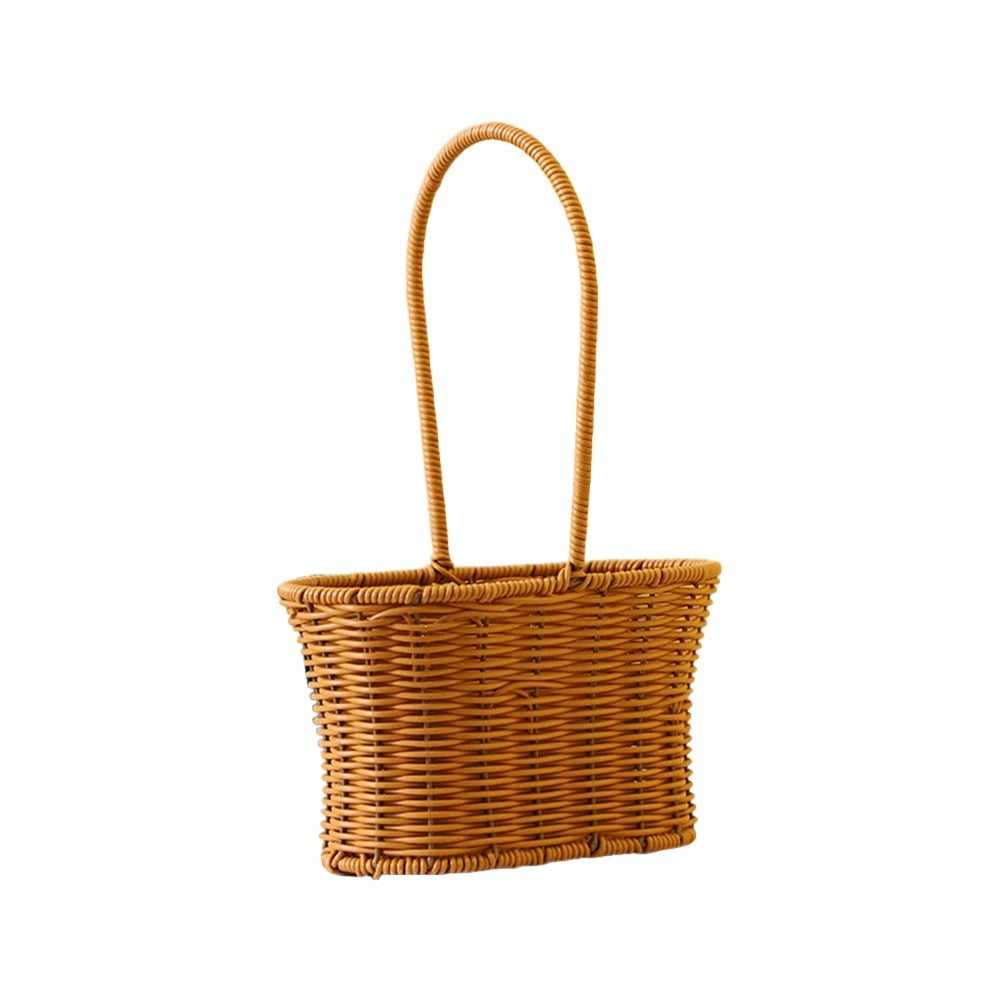 Imitation Rattan Handhold Weaving Basket with Handle Home Decoration ...
