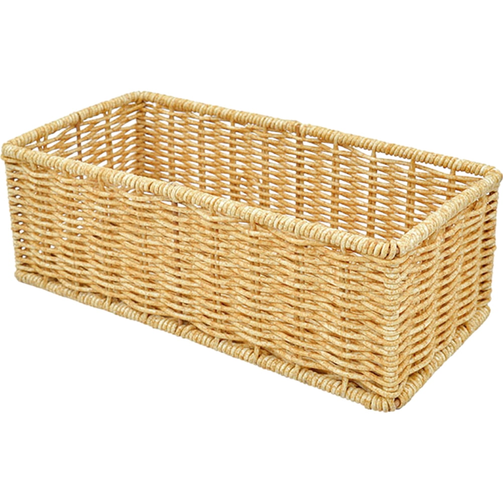 Imitation Rattan Storage Basket Household Spoon Fork Holder Condiment ...