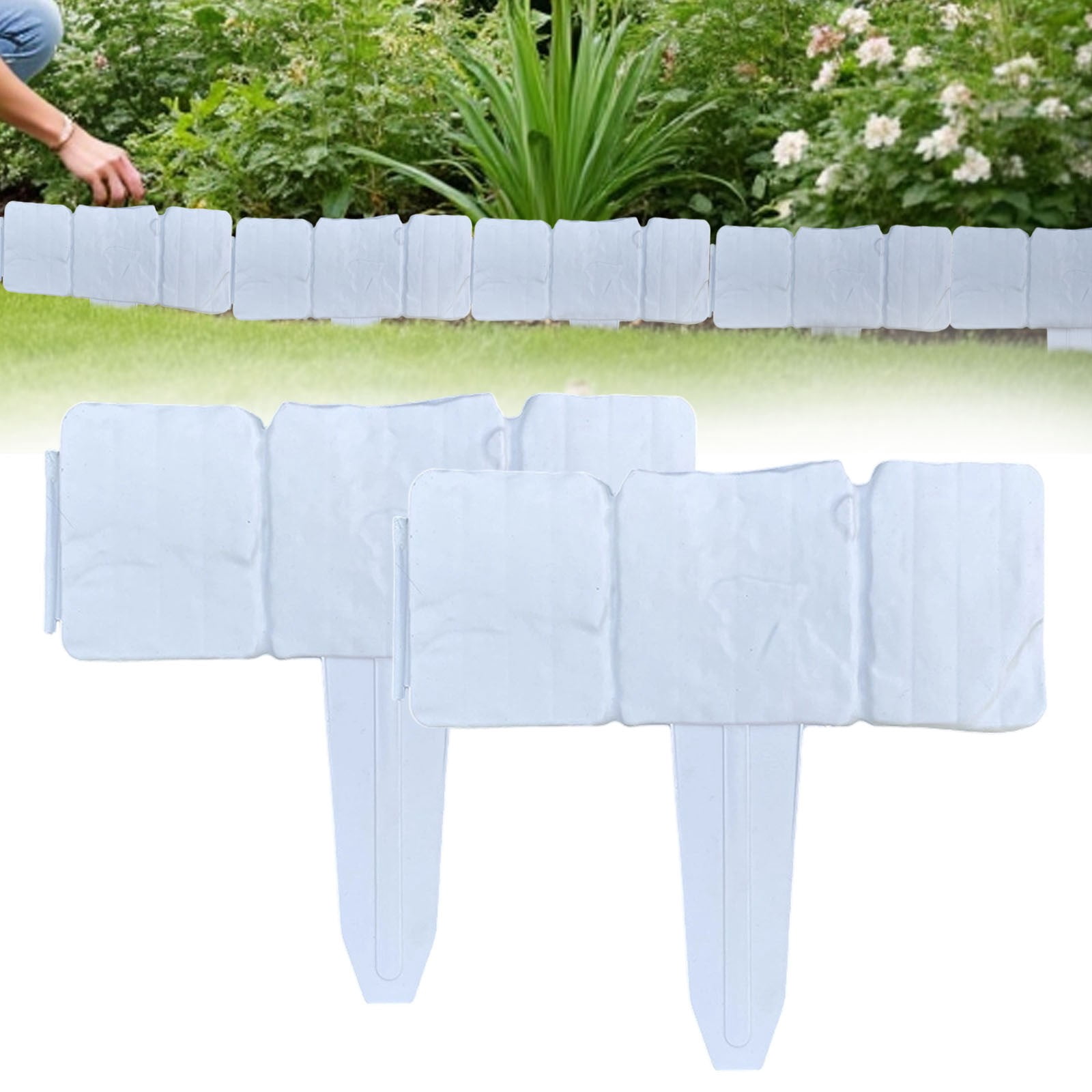 Imitation Stone Garden Fence Plastic Retaining Edging Border Cobbled ...