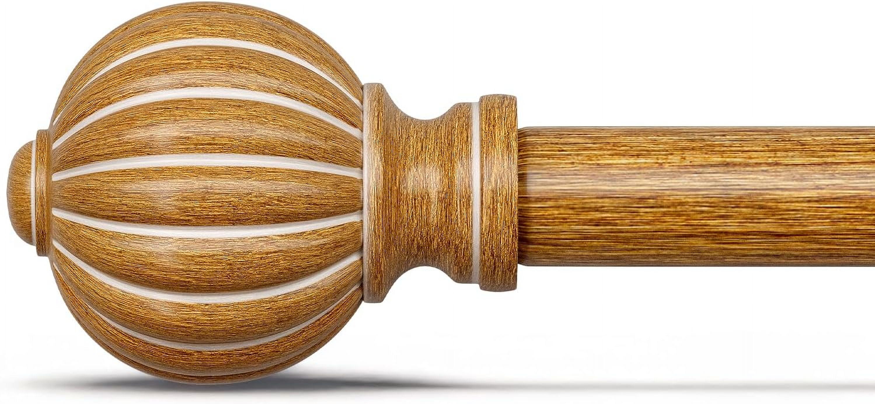 Imitation Wood Curtain Rods for Windows 28 to 48 Inch, 1 Inch ...