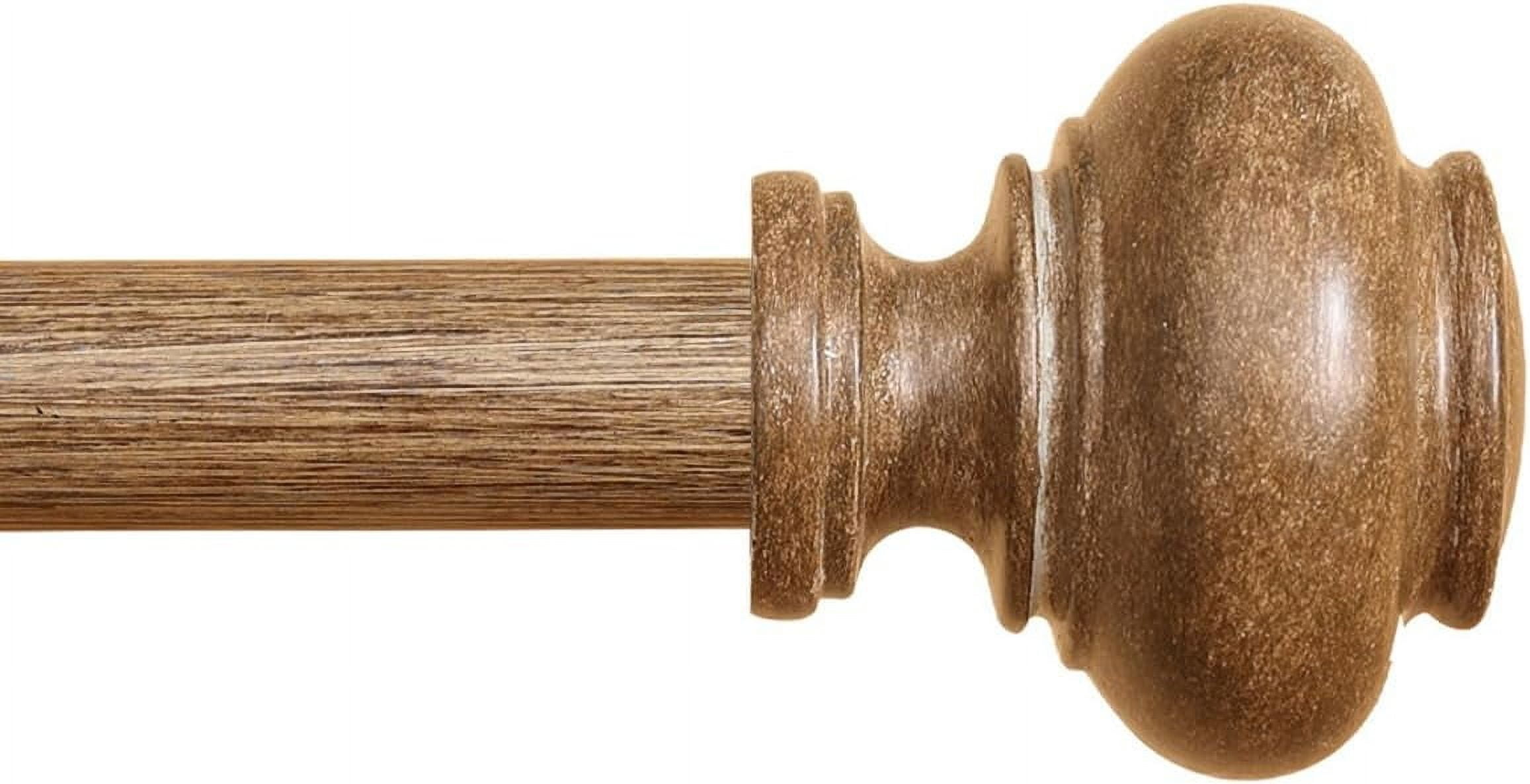 Imitation Wood Curtain Rods for Windows 32 To 45 Inch, 1 Inch Heavy ...