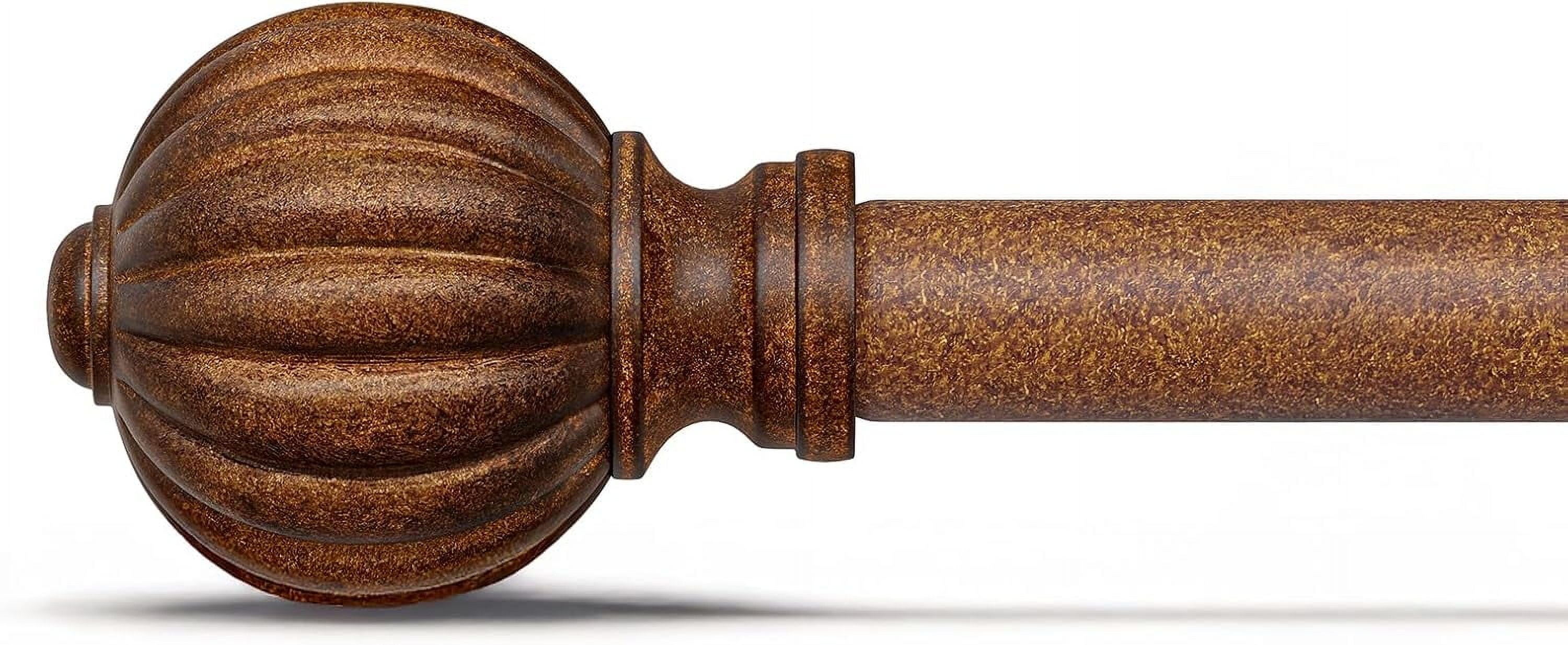 Imitation Wood Curtain Rods for Windows 72 to 144 Inch, 1 Inch ...