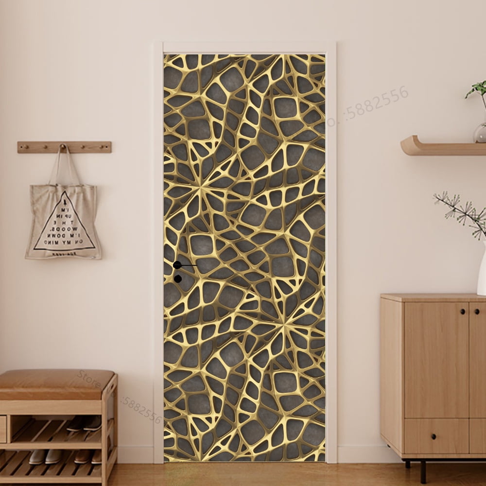 Imitation Wood Door Sticker Retro Matte Film Vinyl Waterproof Peel ...