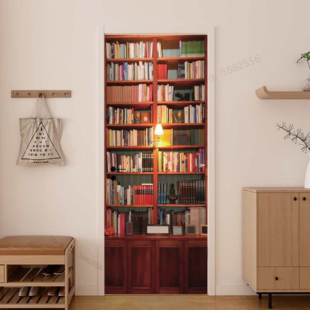 Imitation Wood Door Sticker Retro Matte Film Vinyl Waterproof Peel ...
