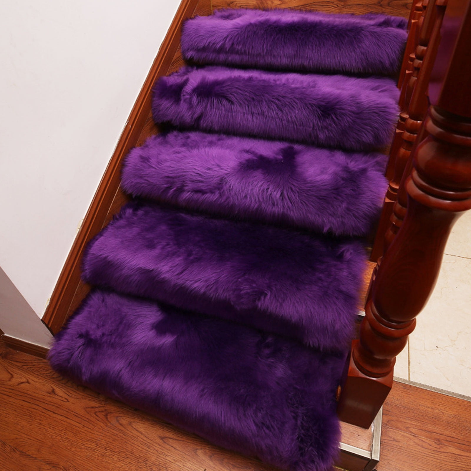 Imitation Wool Stair Step Non-slip Mat 75x25cm | Safe Beautifying Stair ...
