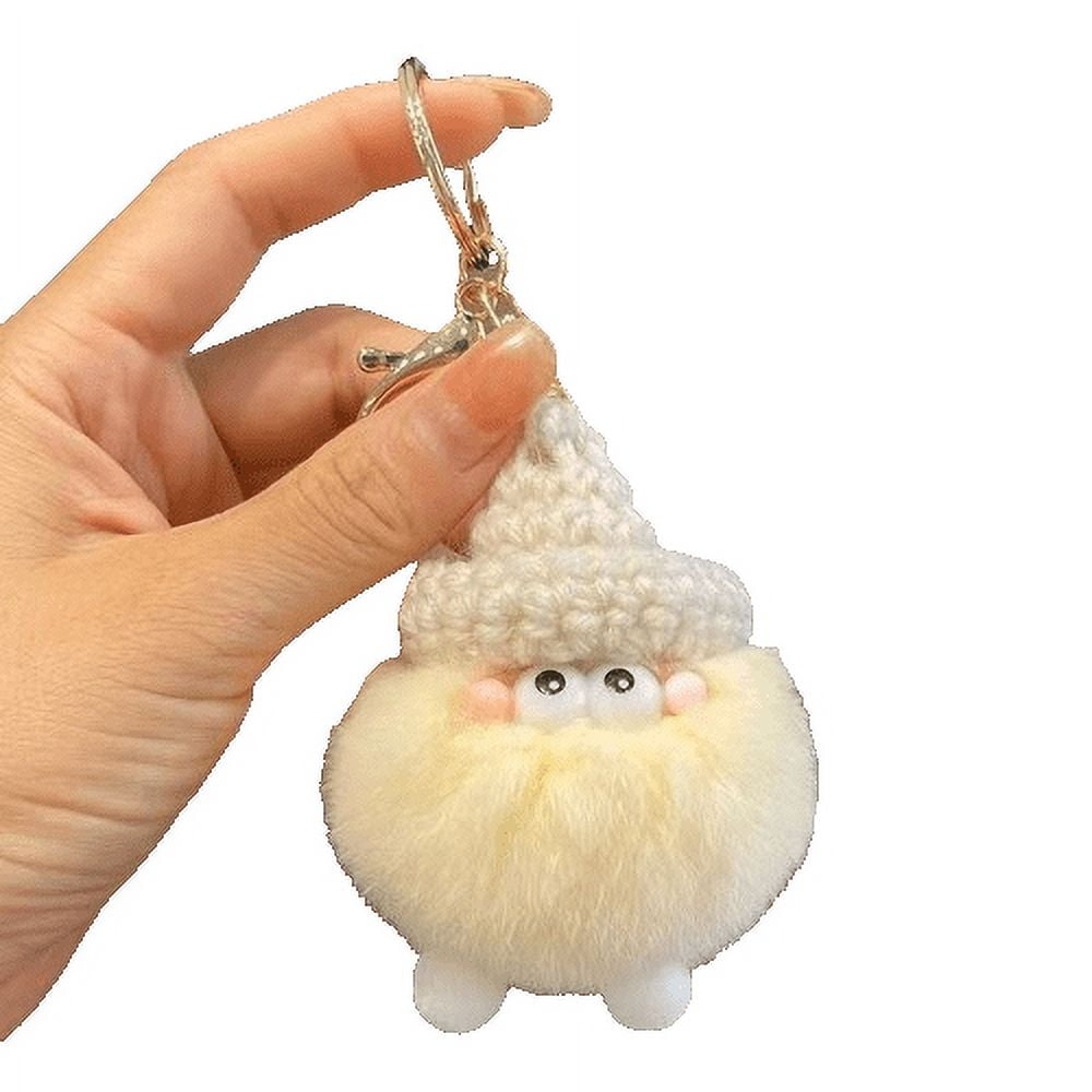 Imitation otter rabbit fur cute little briquette car keychain - Walmart.com