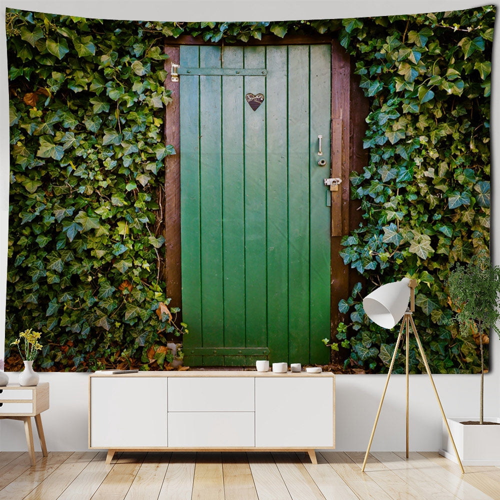 Imitation window tapestry landscape home wall decoration sea starry sky ...