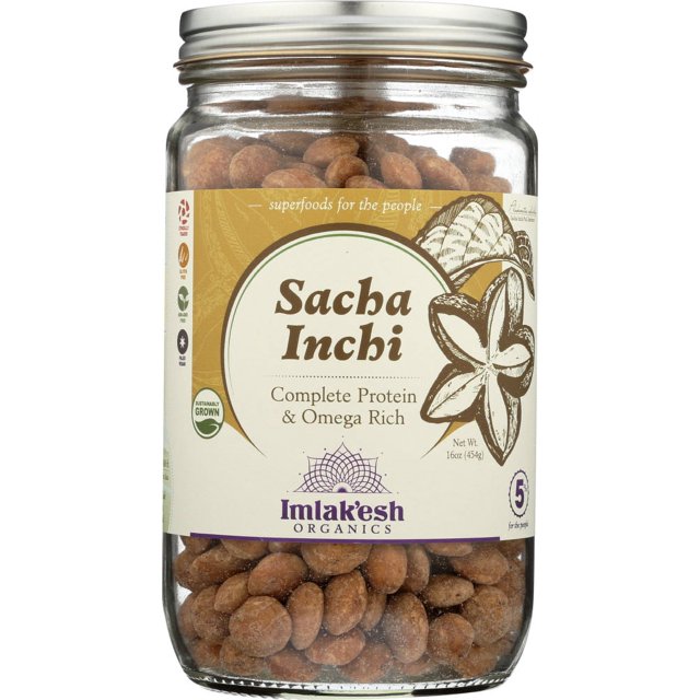Imlak'esh Organics Sacha Inchi Nuts, Roasted & Salted, Organic-16 oz ...