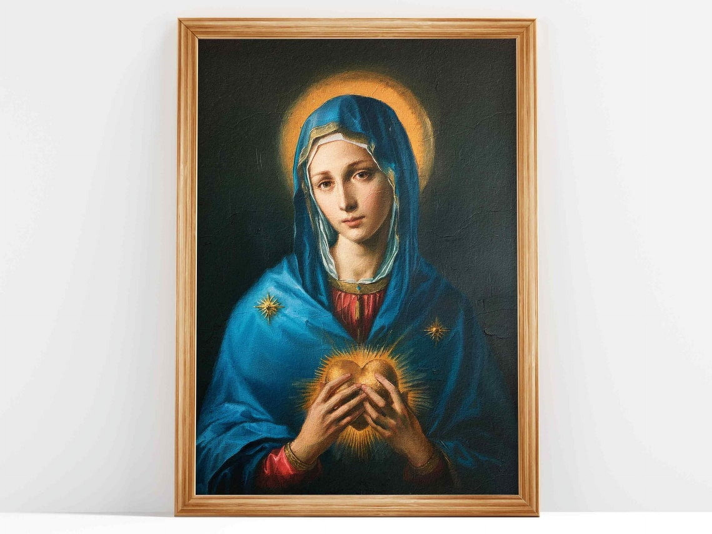 Immaculate Heart Of The Virgin Mary, Catholic Wall Art, Mother Mary ...