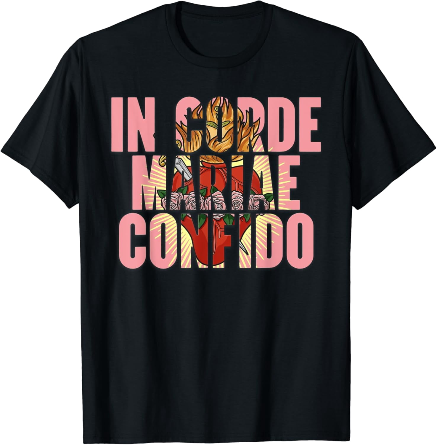 Immaculate Heart of Mary Latin Traditional Catholic T-Shirt - Walmart.com