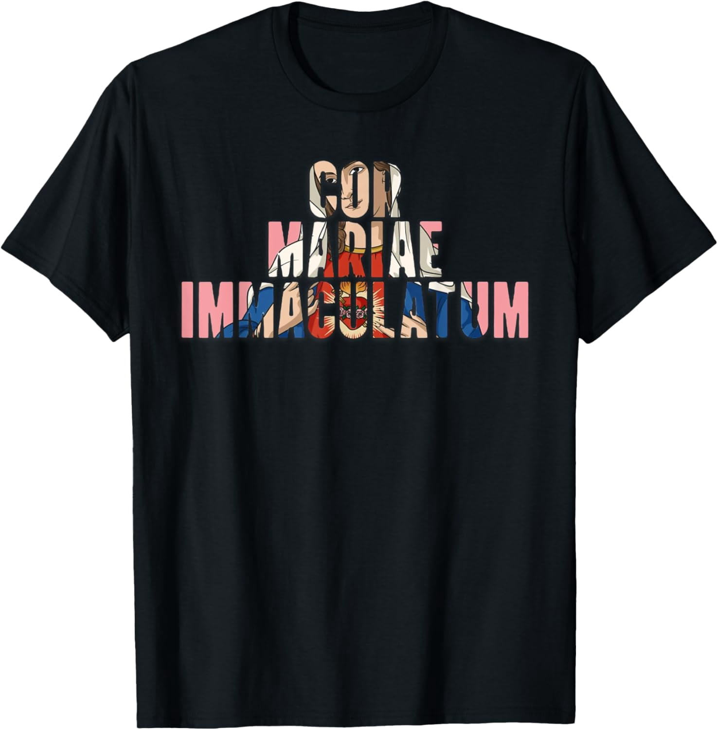 Immaculate Heart of Mary Latin Traditional Catholic T-Shirt - Walmart.com