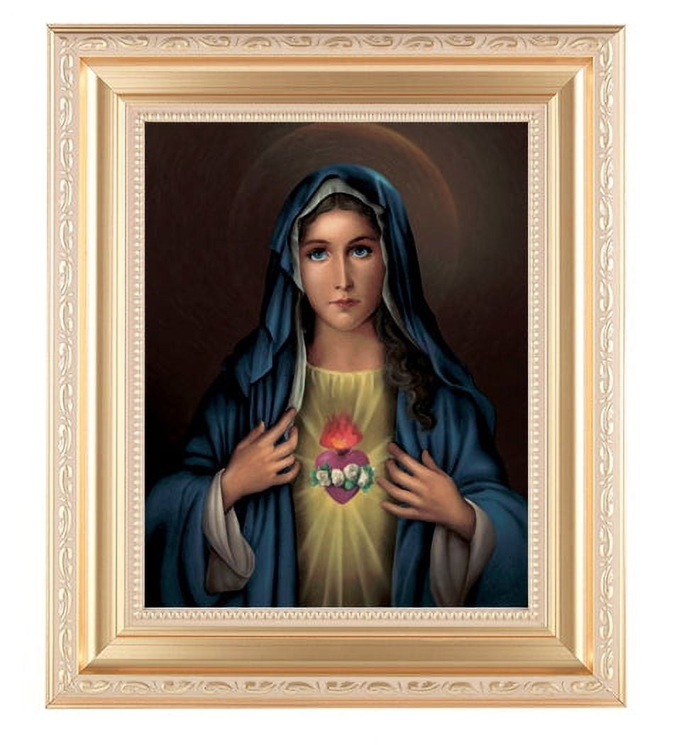 Immaculate Heart of Mary Picture Framed Wall Art Decor Large, Satin ...