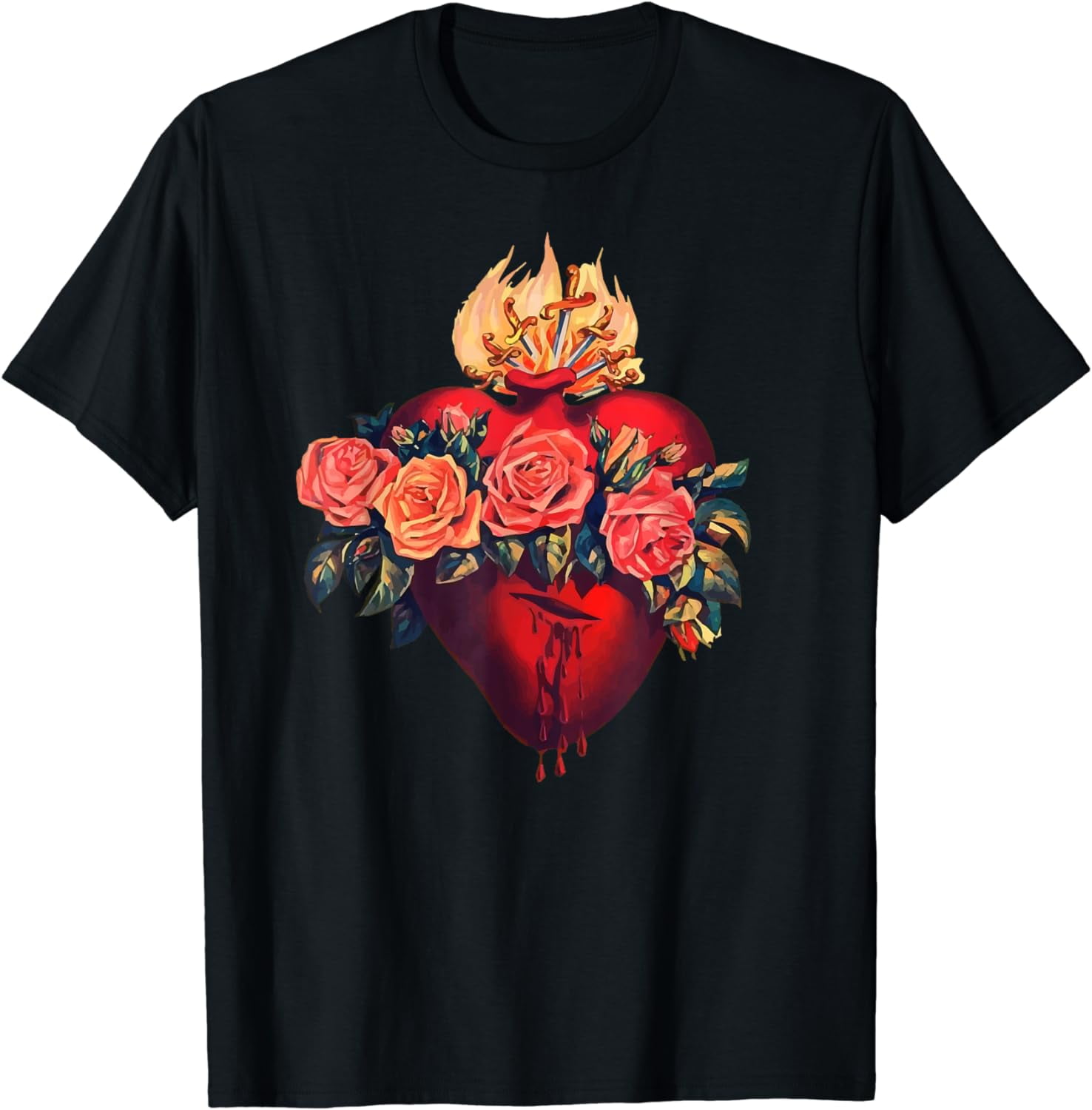 Immaculate Heart of Mary Vintage Blessed Catholic Sorrows T-Shirt ...