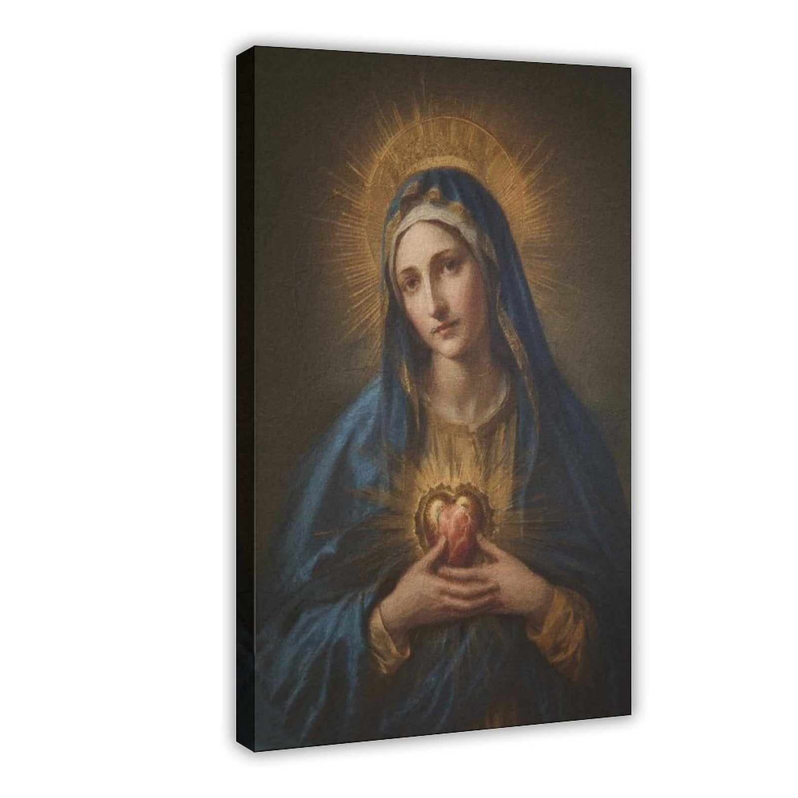 Immaculate Heart of The Virgin Mary Mother Mary Painting Catholic Wall ...
