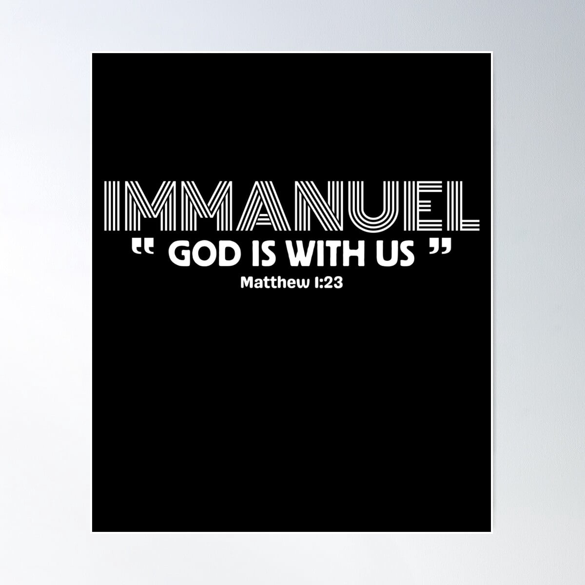 Immanuel-God Is With Us. Matthew 1:23 Poster Wall Art, Modern Wall ...