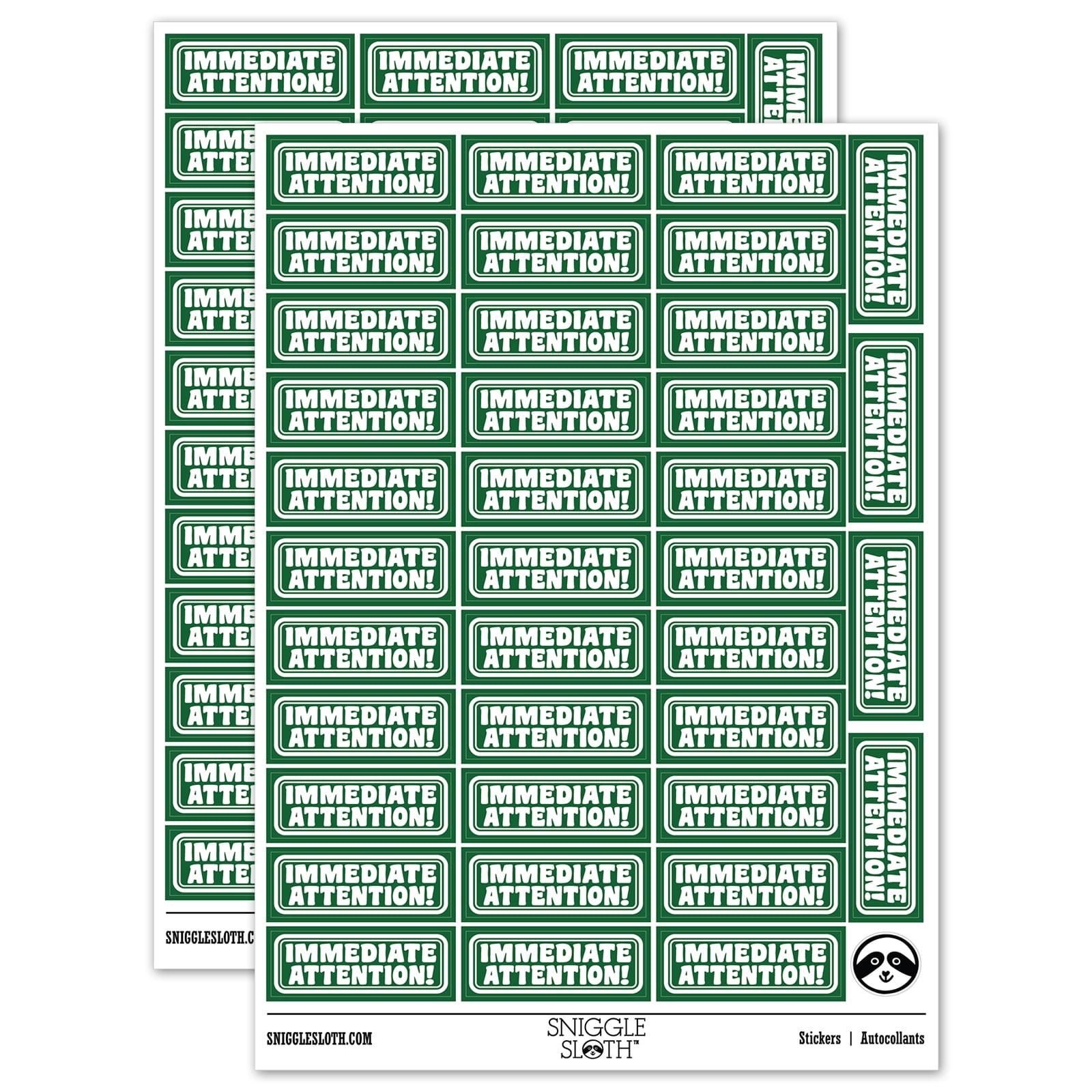Immediate Attention with Border Sticker Set - Dark Green - Gloss Finish ...