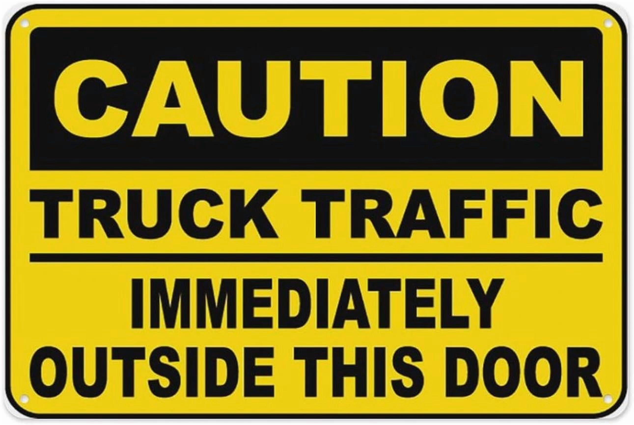 Immediately Outside This Door Sign 8"x12" - Aluminum Tin Warning for ...