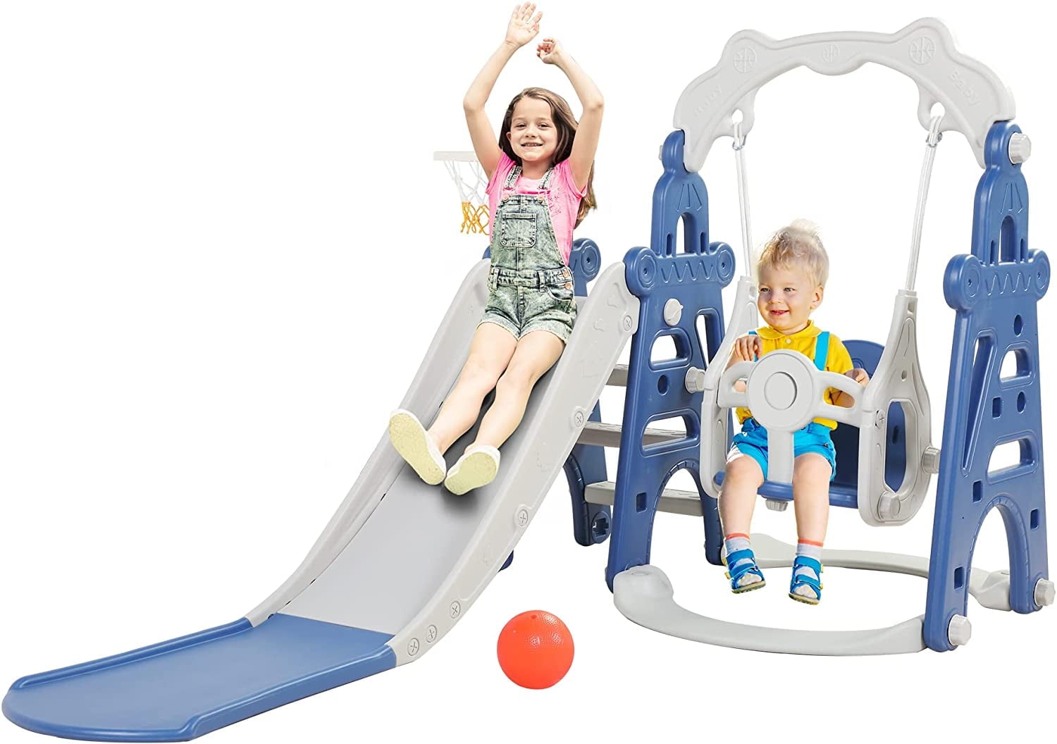 Immere 3 in 1 Slide for Kids, Toddler Large Play Climber Slide PlaySet ...