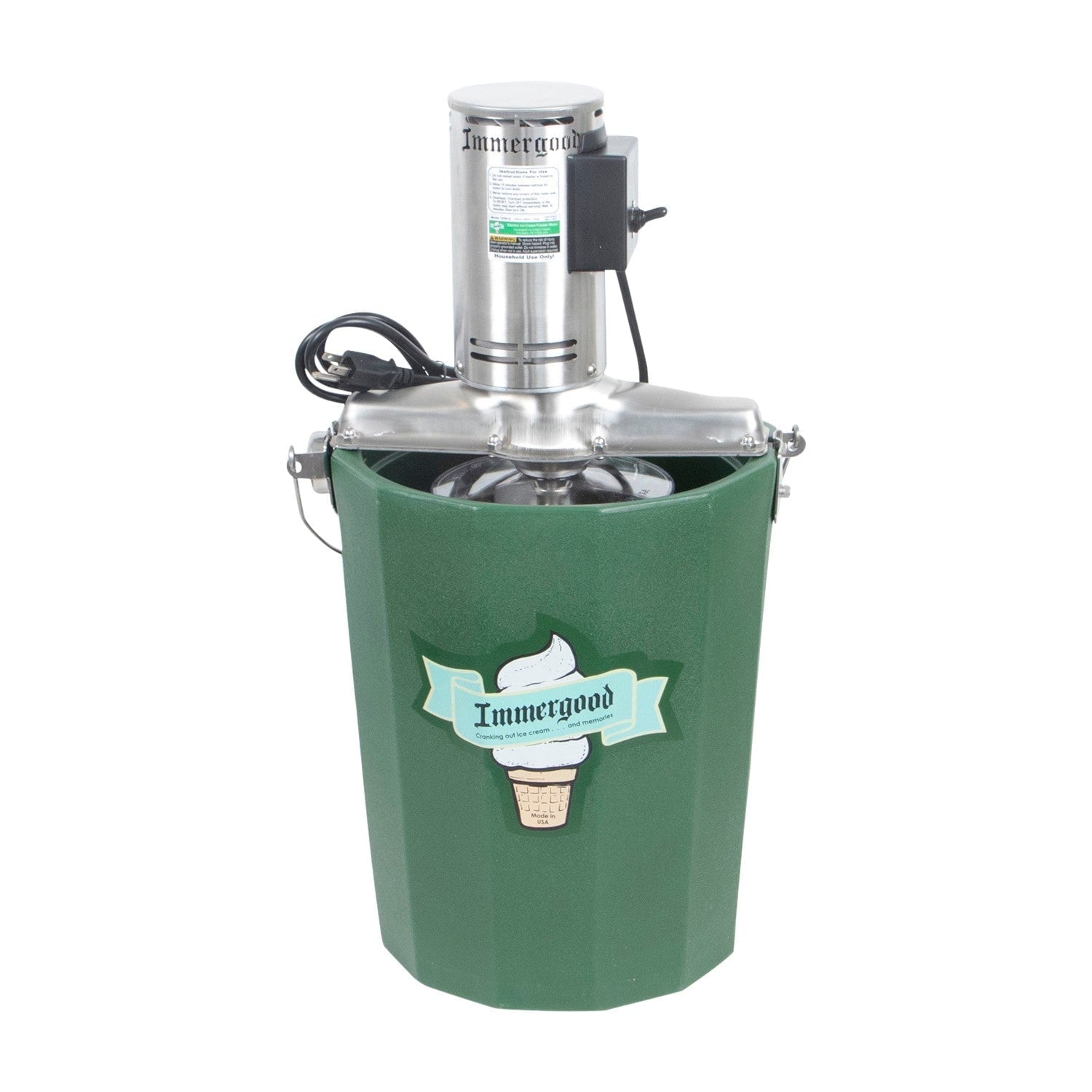Immergood 6 Quart Electric Ice Cream Maker - Stainless Steel, Leakproof ...