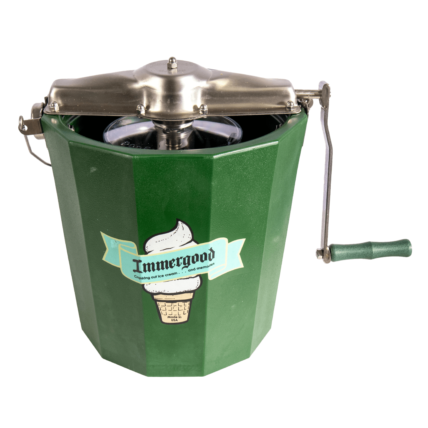 Immergood - PREMIUM 4 qt. - Stainless Steel Ice Cream Maker - Hand ...