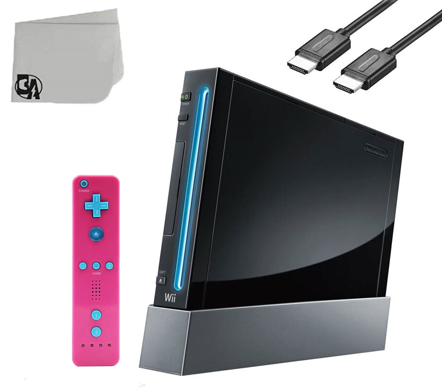 Pre-Owned Immerse Yourself in Gaming Wii Console Black With Wii Remote ...