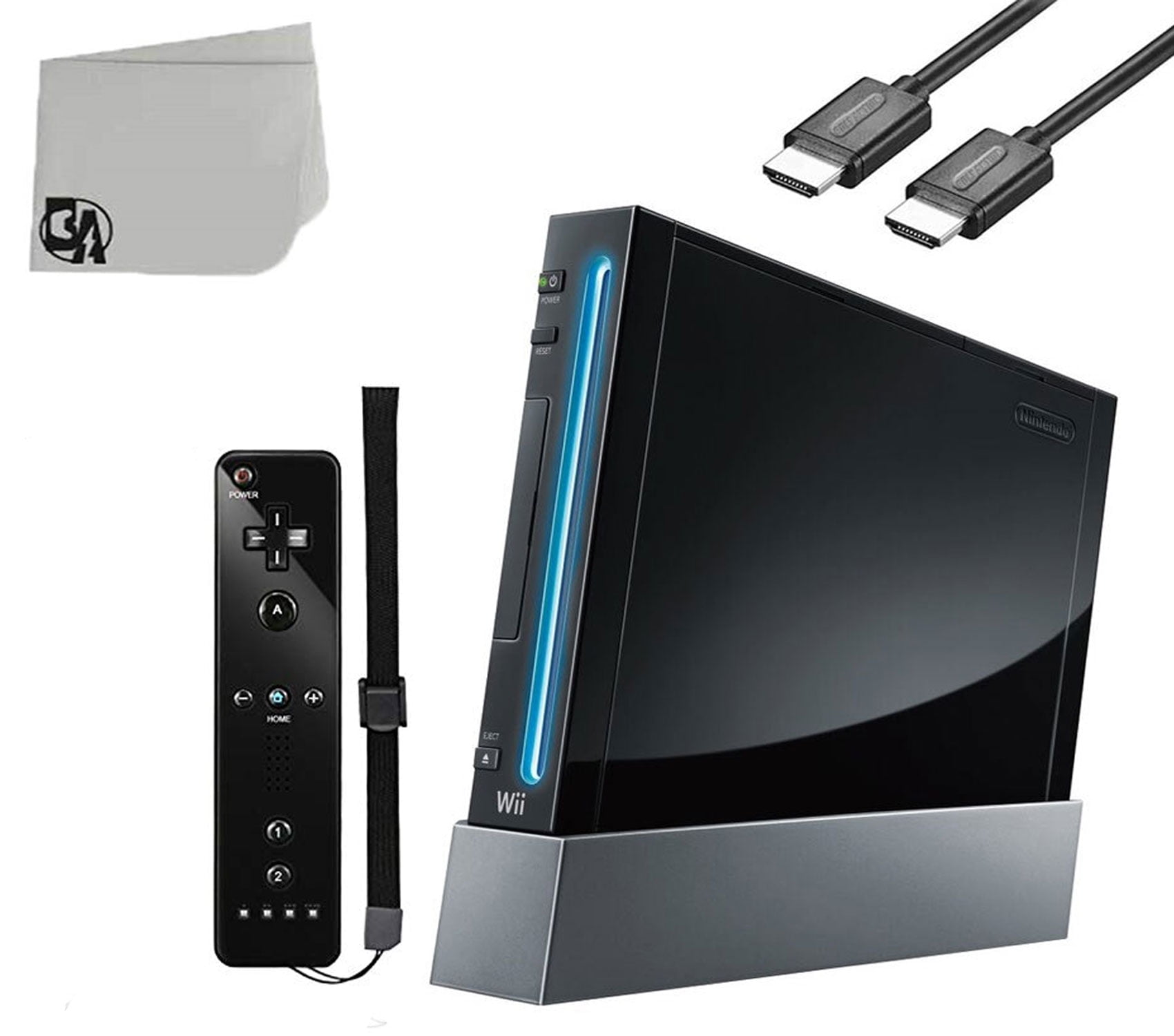 Pre-Owned Immerse Yourself in Gaming Wii Console Black With Wii Remote ...