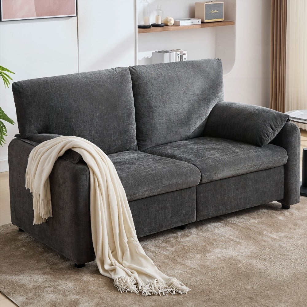 Immersed in cloud like comfort, 800LBS Down filled sofas | 60 inch ...