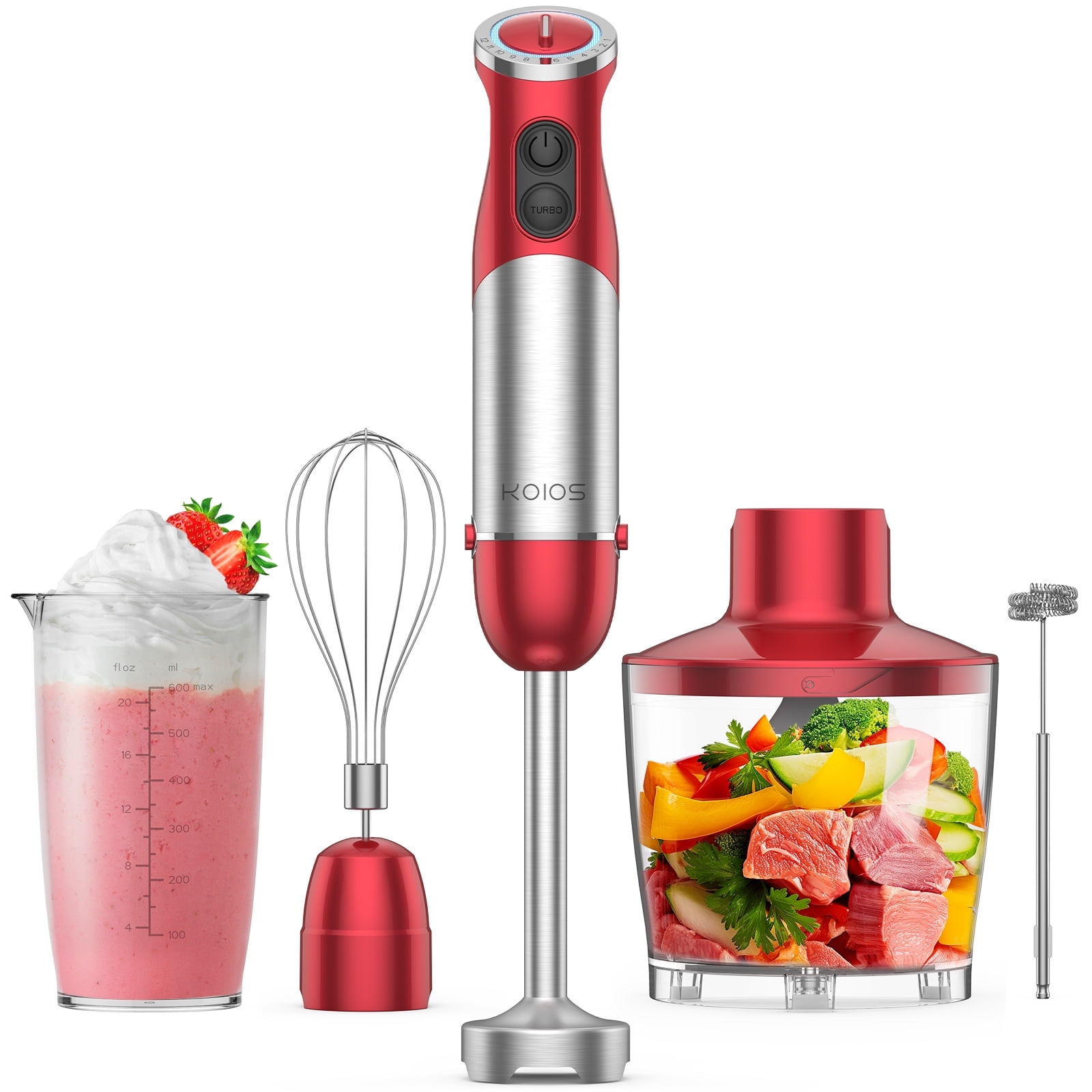 Immersion Blender Handheld 1000W 5 in 1 Stick Hand Blenders for Kitchen ...