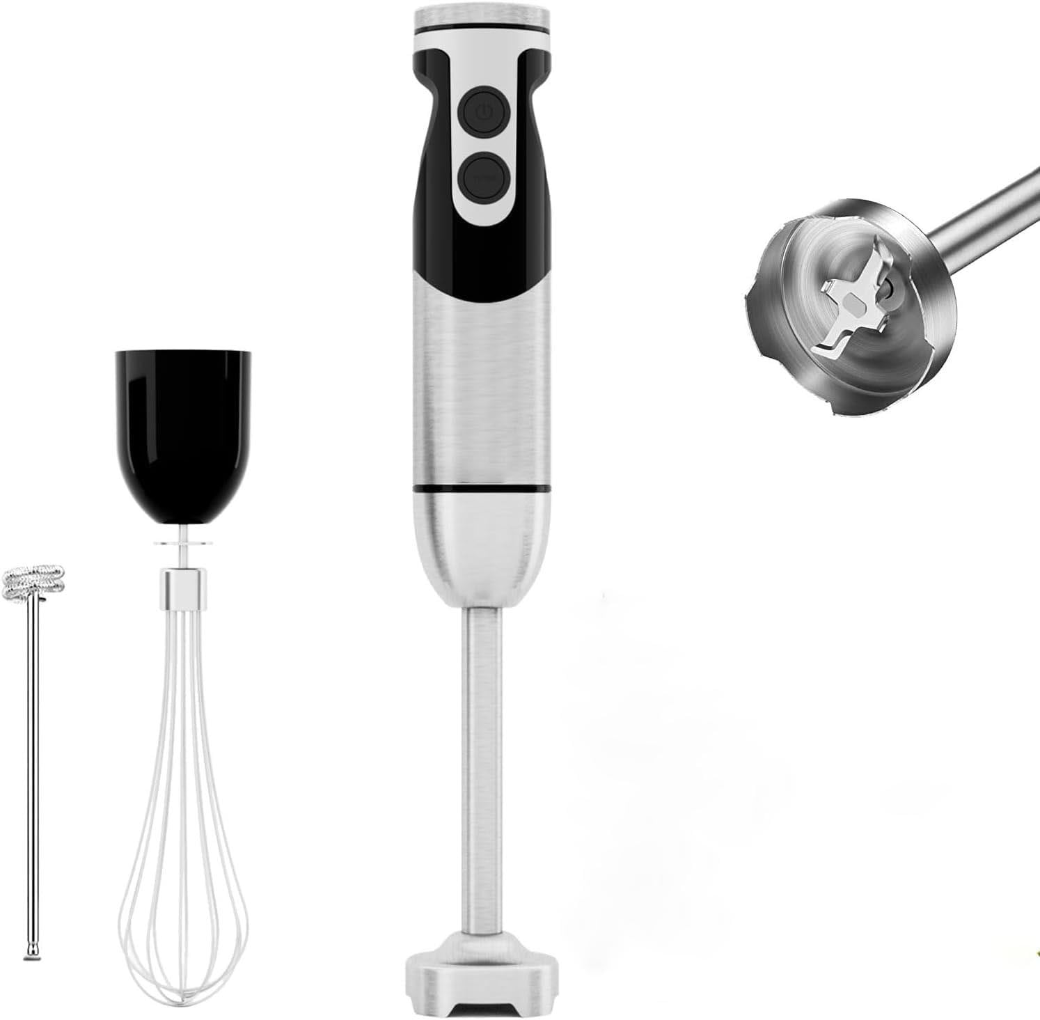 Immersion Blender Handheld, 3-in-1 Hand Blender 6 Speed Turbo Mode ...