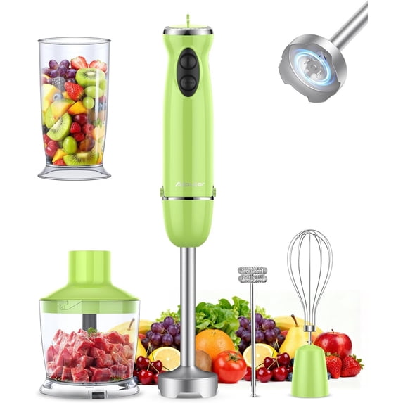 Immersion Blender Handheld 5 in 1 Hand Blender, 1000W Hand Mixer Stick ...