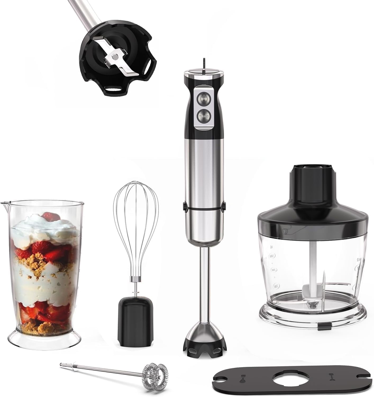 Immersion Blender Handheld, 5 in 1 Hand Mixer Electric Handheld for ...