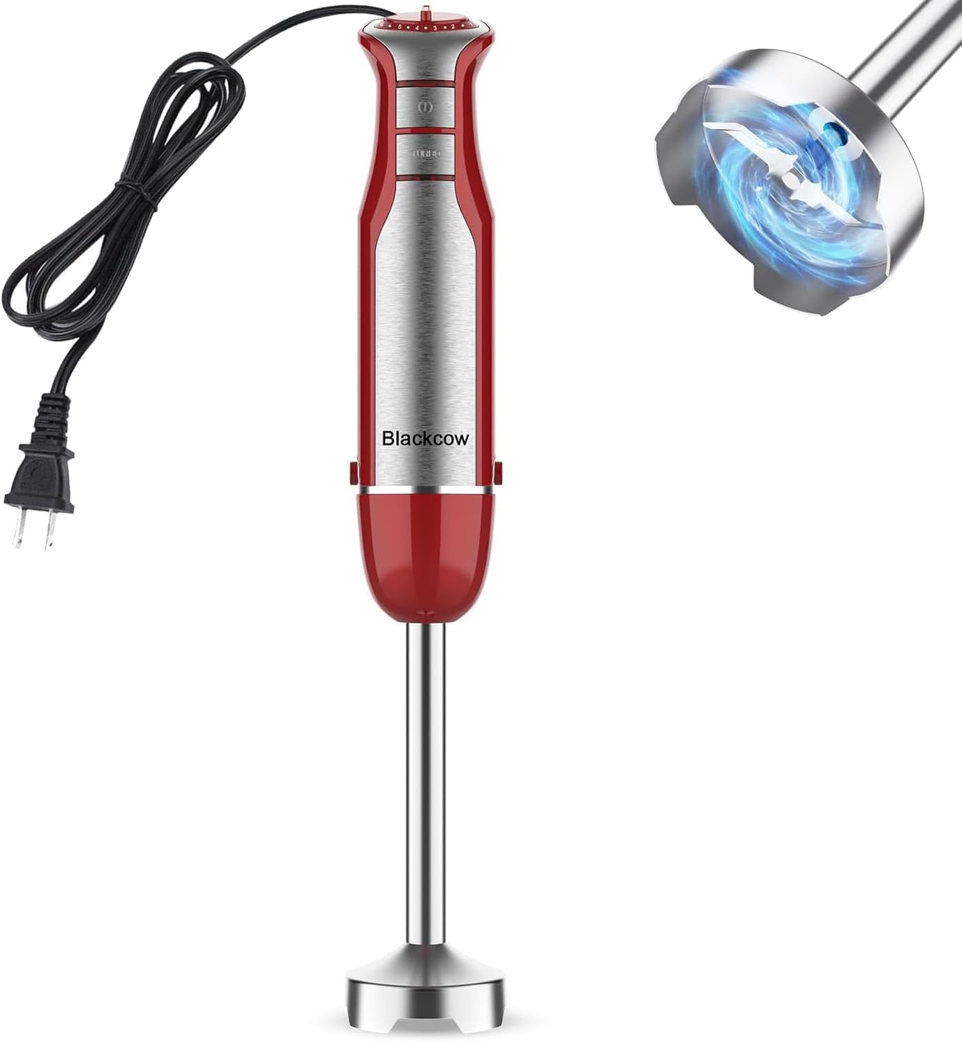 Immersion Blender Handheld,800W Powerful Electric Hand Blender with 6 ...