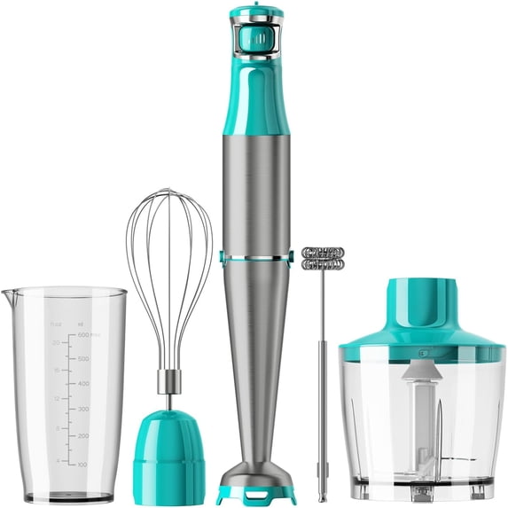 Immersion Blender Handheld Corded Hand Blenders Set 1100W, Trigger ...