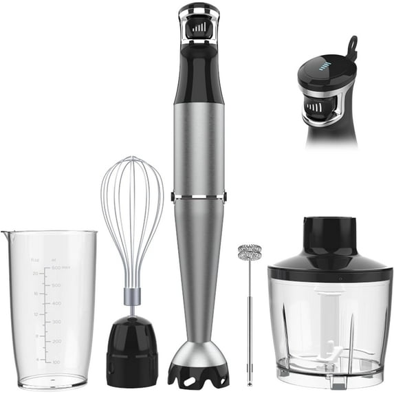 Boyun Daj Immersion Blender, Handheld Stick Blender 1100W, 5-in-1 with ...