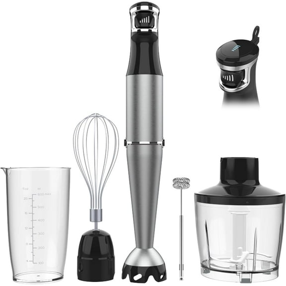 Ganiza Immersion Blender, Max 1200W Heavy Duty Hand Blender with Time ...