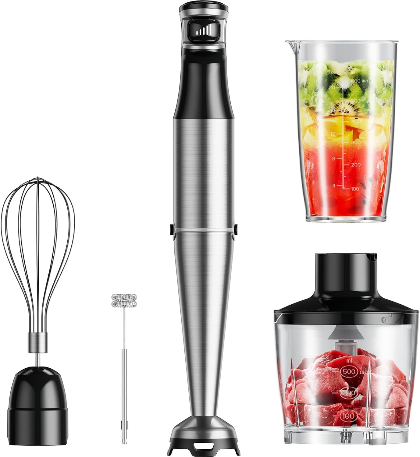 Immersion Blender Handheld Hand Blender 1100W, Trigger Variable Speed 5 ...