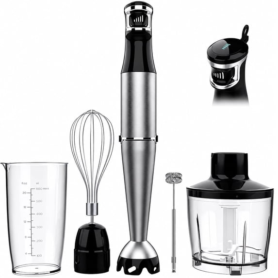 Boyun Daj Immersion Blender, Handheld Stick Blender 1100W, 5-in-1 with ...