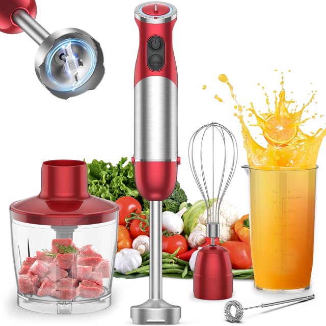 Immersion Blender Handheld for Kitchen: 5-in-1 1000W Multi-Purpose Hand Blender, 12-Speed Stick ...