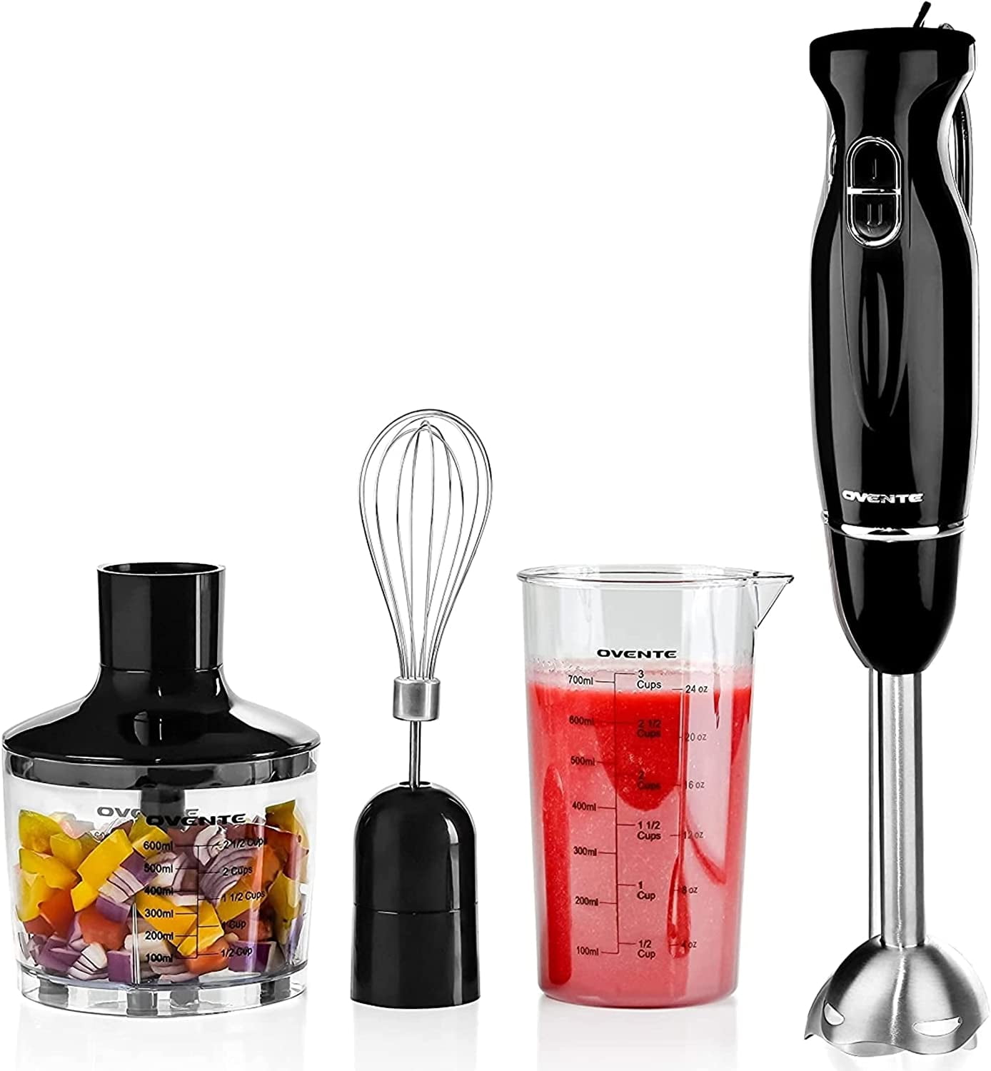 Immersion Hand Blender, 300W Electric Handheld Portable Stick Mixer Set ...