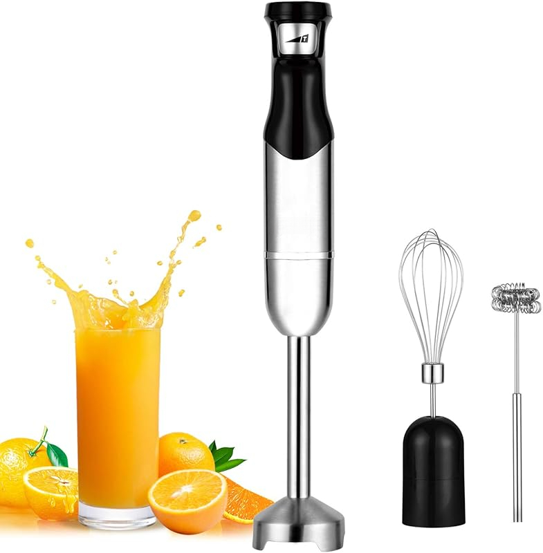 Immersion Hand Blender Electric, 500W Smart Stepless 3-in-1 Heavy Duty ...