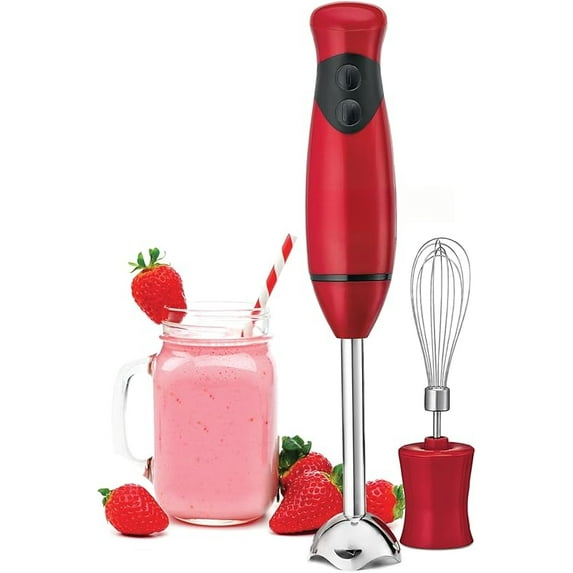 Immersion Hand Blender, Portable Mixer with Whisk Attachment - Electric Handheld Juicer, Shakes ...