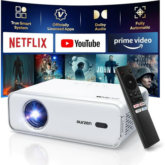 4k Smart Projector Android TV 5G WiFi 6 Freestyle LED Home Theater ...