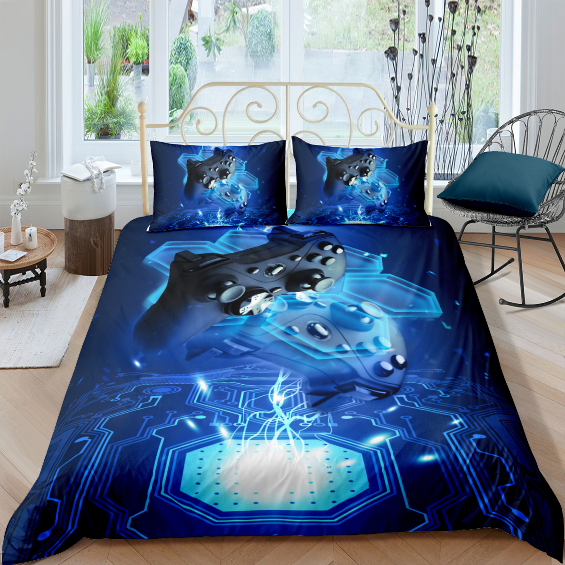 Immersive Controller Bedding Set Stunning Design with Translucent ...